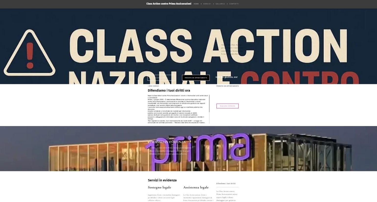 CLASS ACTION NAZIONALE CONTRO PRIMA ASSICURAZIONI - TuttoIntermediari